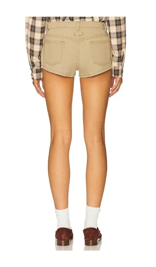 Lioness Sundrenched Taupe Denim Shorts - Stone