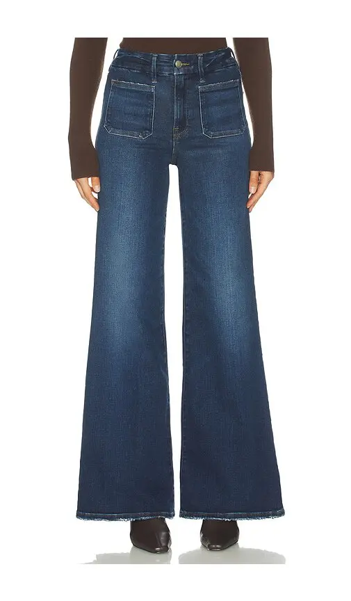 Good American Soft Tech Good Waist Palazzo Jeans - Indigo
