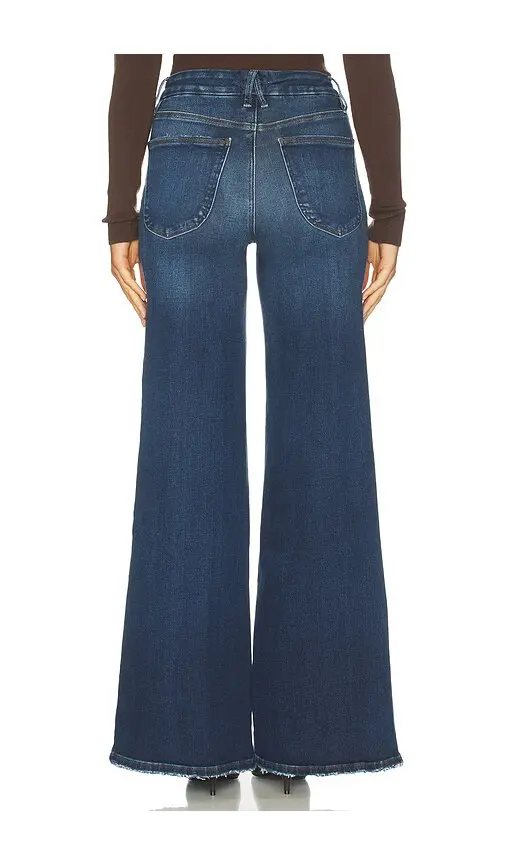 Good American Soft Tech Good Waist Palazzo Jeans - Indigo