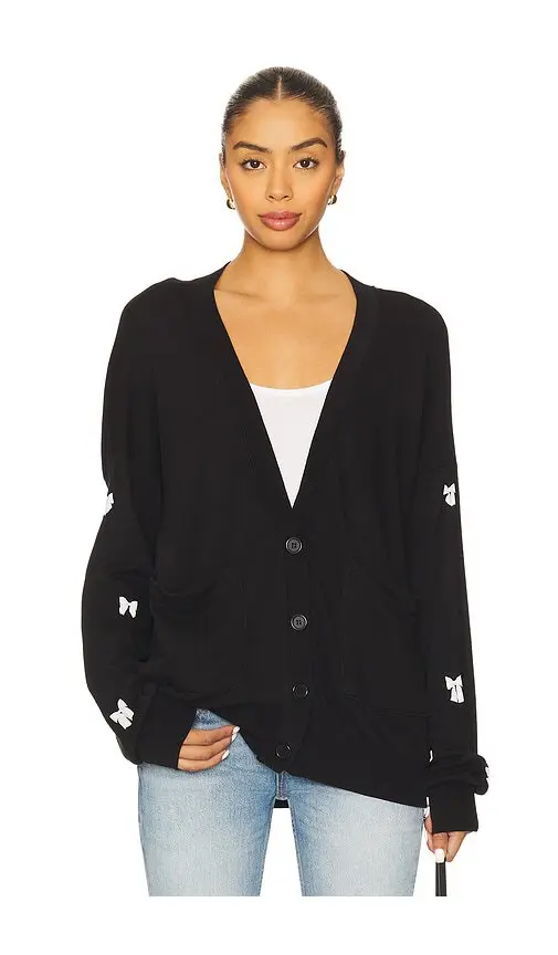 Lauren Moshi Puff Bow Cardigan