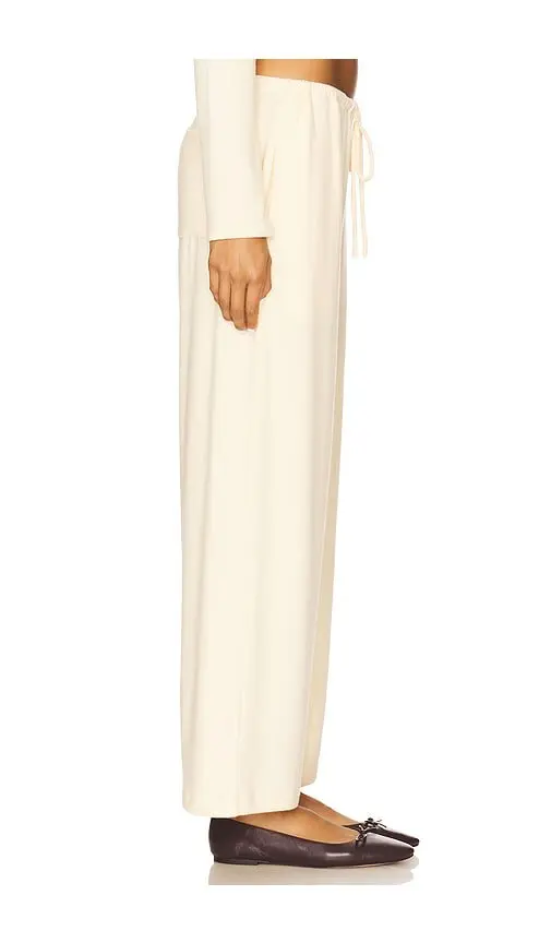 LESET Lauren Crop Drawstring Pant - Vanilla