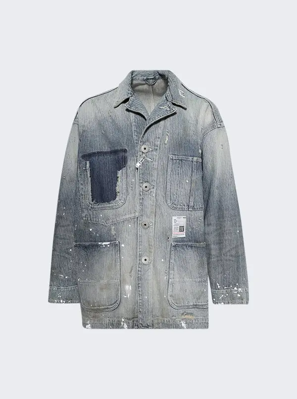 Mihara Yasuhiro Aged Chore Jacket Indigo - Blue