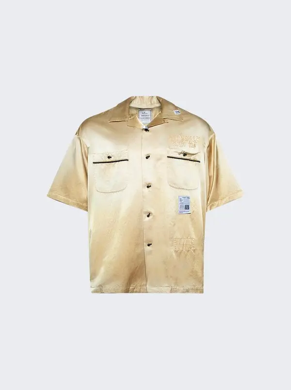 Mihara Yasuhiro Bowling Short Sleeve Shirt - Yellow