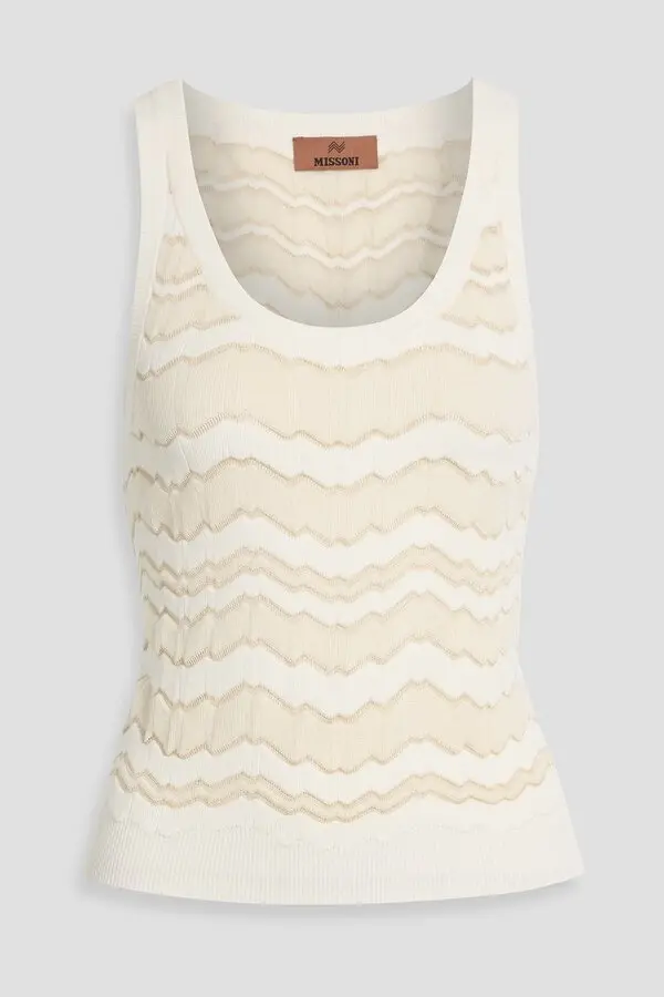 Missoni Crochet-knit Tank - Off-white