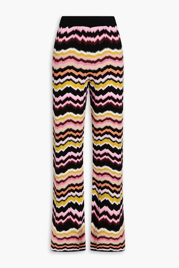 Missoni Crochet-knit Flared Pants - Pink