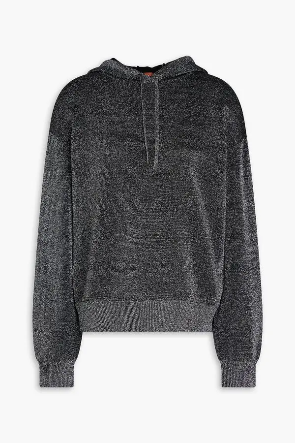 Missoni Metallic Knitted Hoodie - Black