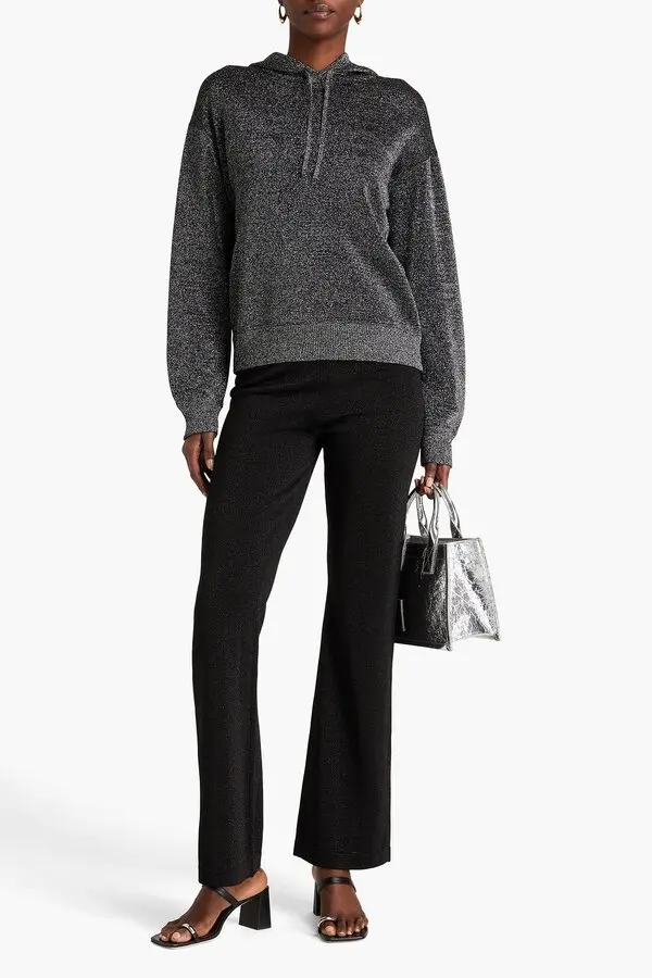 Missoni Metallic Knitted Hoodie - Black