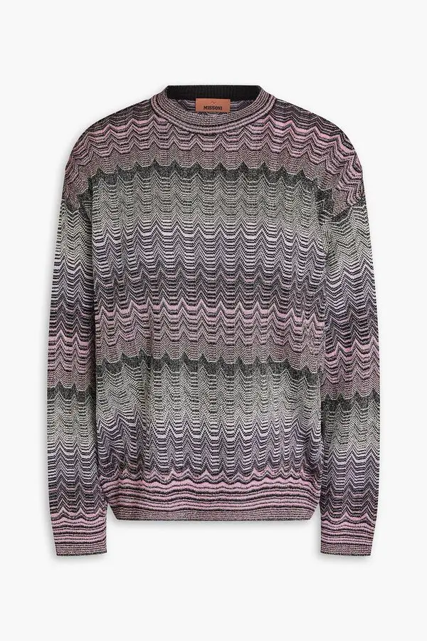 Missoni Metallic Crochet-knit Sweater