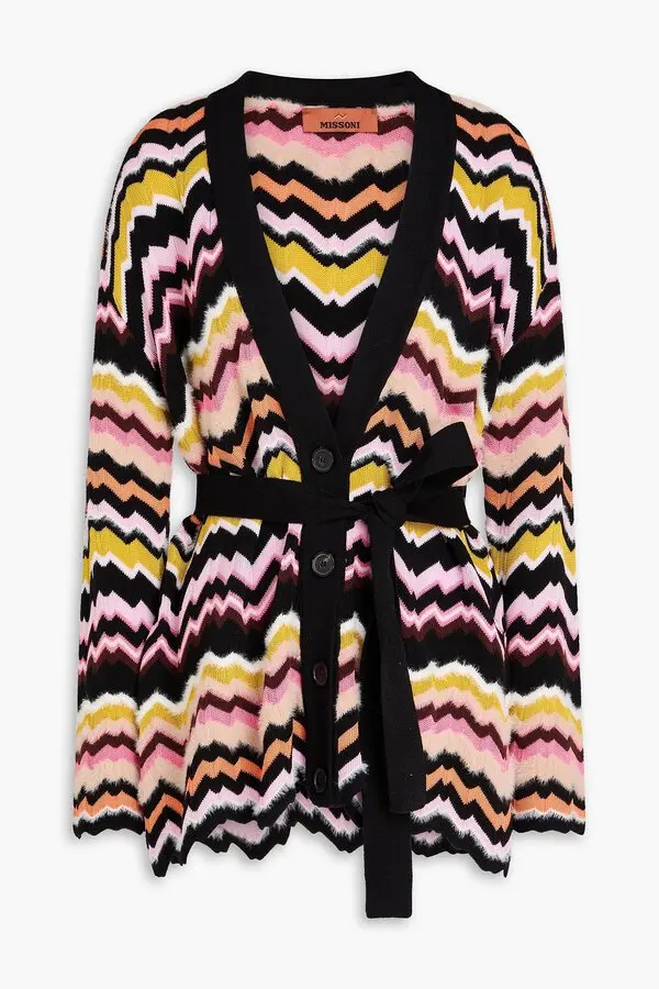Missoni Brushed Crochet-knit Cardigan - Pastel Pink