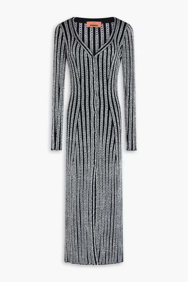 Missoni Sequined Striped Crochet-knit Cardigan