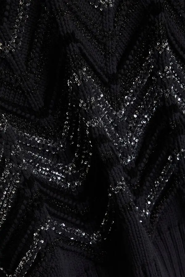 Missoni Sequin-embellished Knitted Sweater - Black
