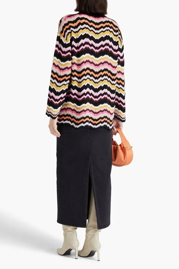 Missoni Brushed Intarsia-knit Sweater - Black
