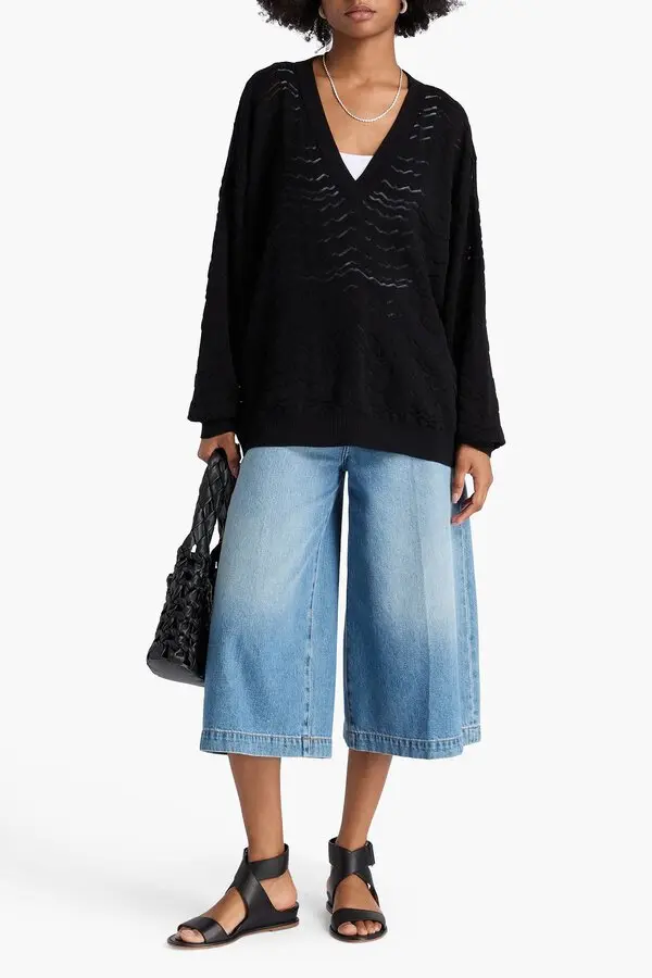 Missoni Oversized Crochet-knit Sweater - Black