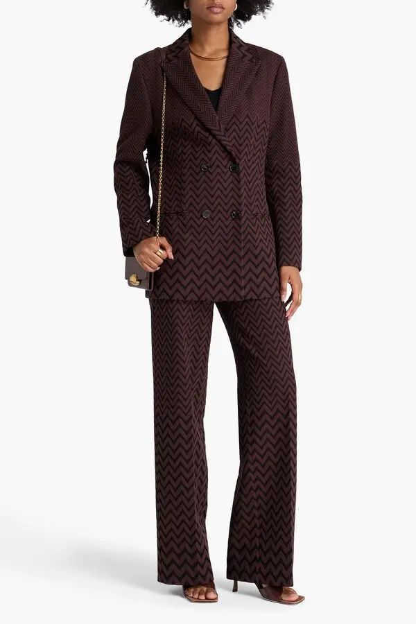 Missoni Double-breasted Jacquard-knit Cotton-blend Blazer