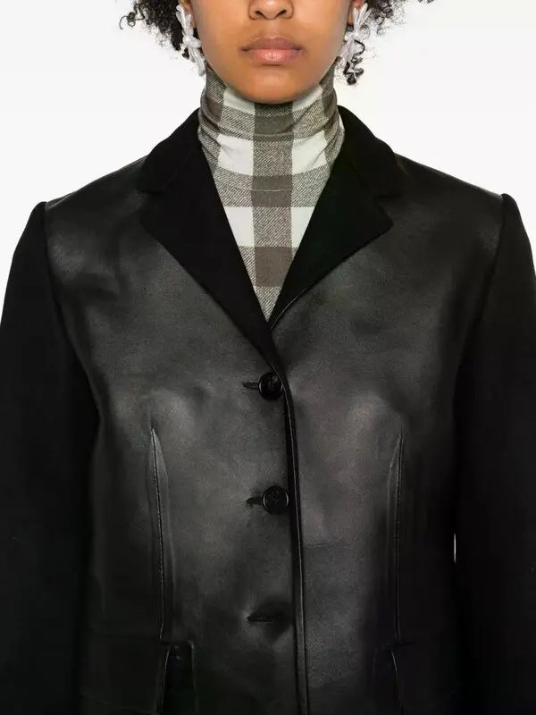 Marni Leather-paneled Wool Jacket