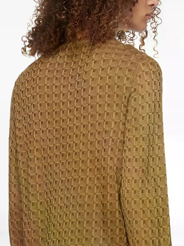 BOSS Geometric Pattern Silk Sweater