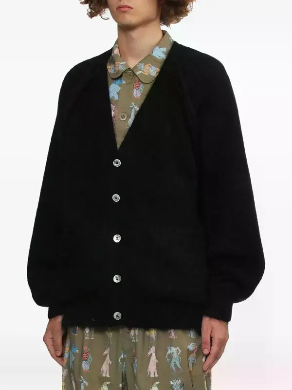 Undercover Buttoned Raglan-sleeve Cardigan