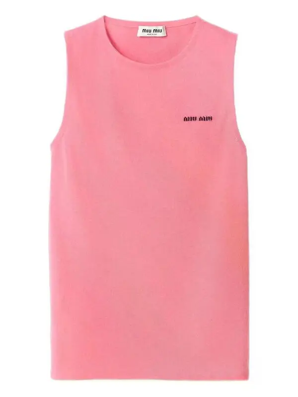 Miu Miu Cashmere And Silk Crew-neck Knit Top