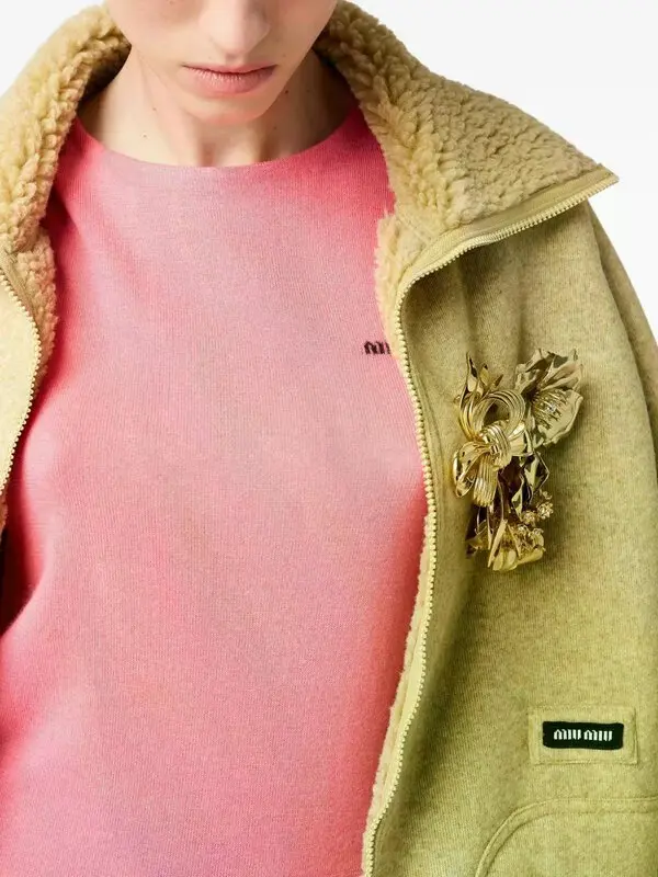 Miu Miu Cashmere And Silk Crew-neck Knit Top