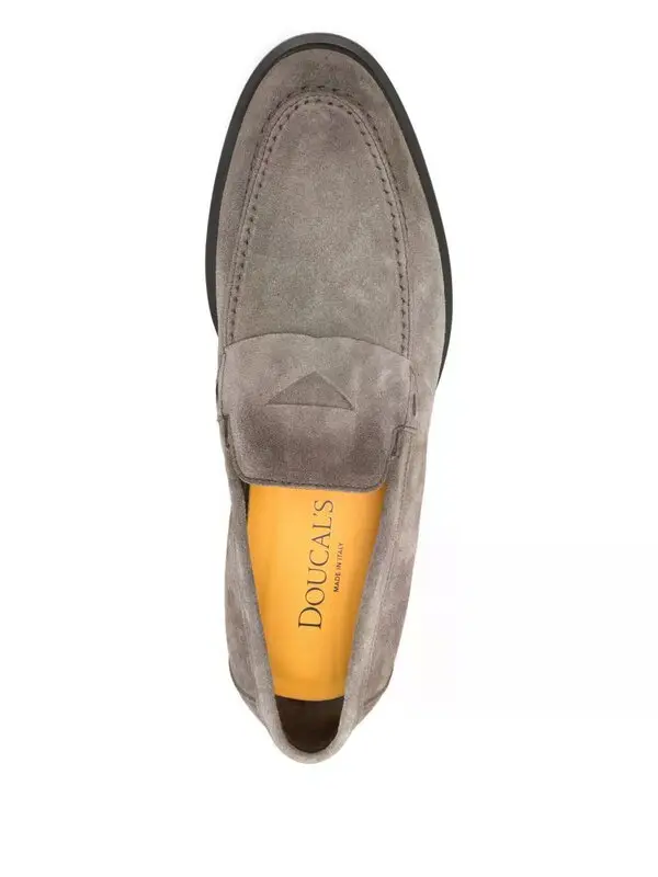 DOUCAL'S Suede Penny Loafers - Grey
