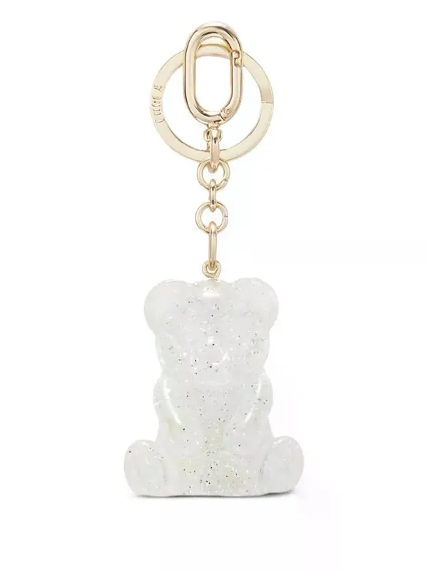Furla Glitter-bear Keyring - Silver