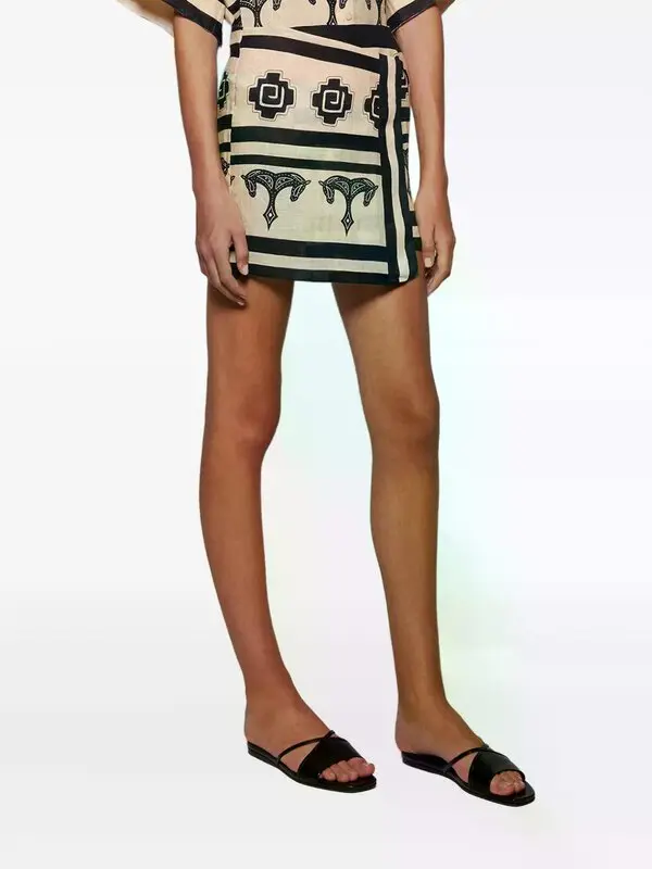 Johanna Ortiz Horse-print Wrap Skirt