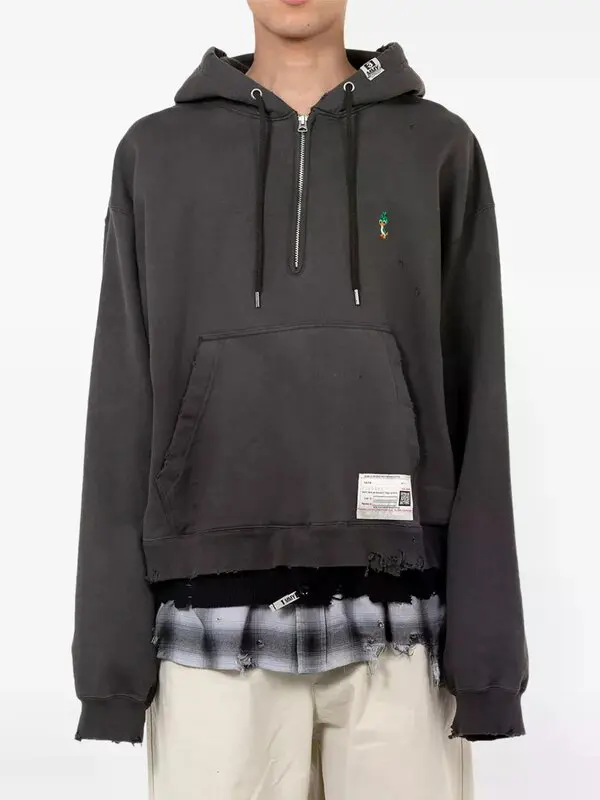 Mihara Yasuhiro Layered Distressed Hoodie