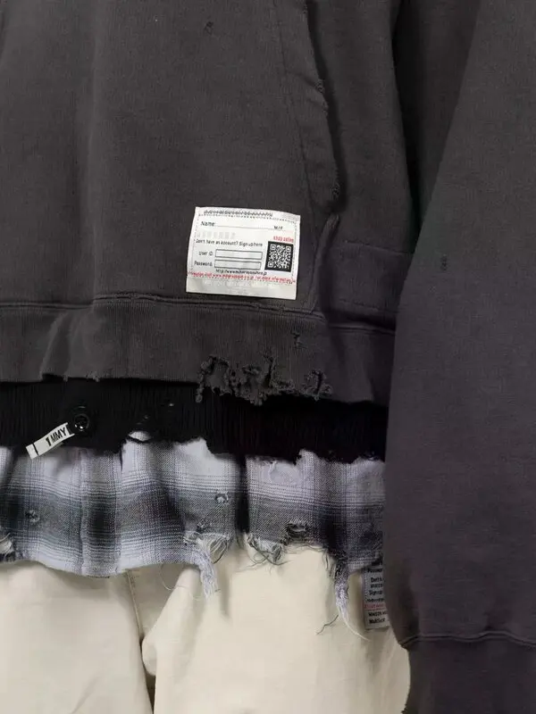 Mihara Yasuhiro Layered Distressed Hoodie