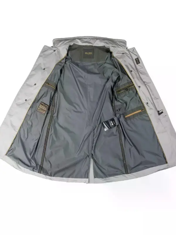 MOORER Double-breasted Zip-front Coat