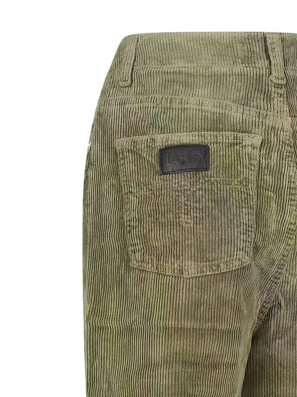 LOIS Corduroy Straight Leg Trousers - Green