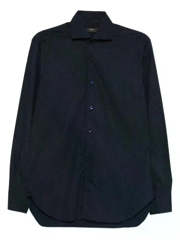 BARBA NAPOLI Patterned Long-sleeved Shirt
