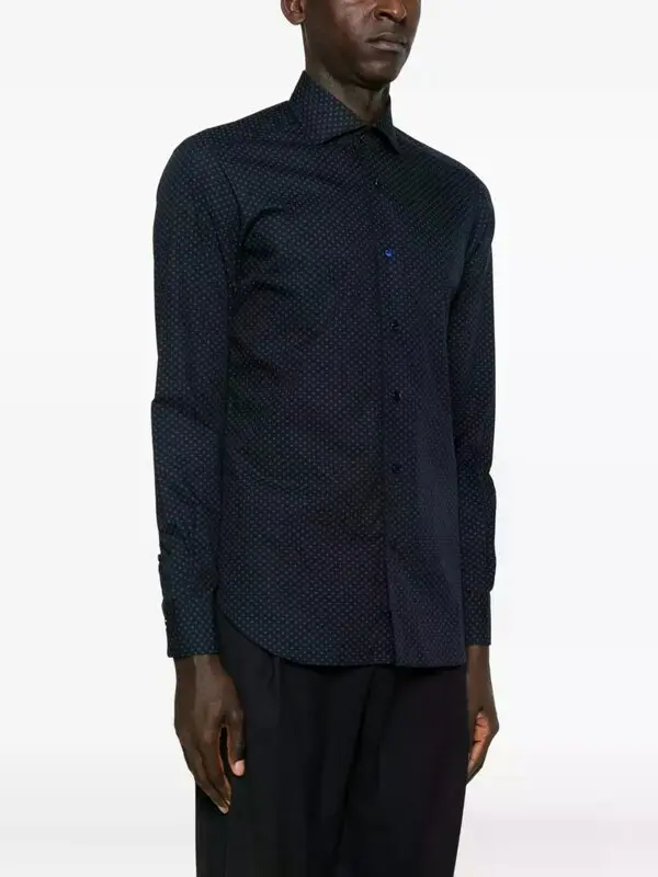 BARBA NAPOLI Patterned Long-sleeved Shirt