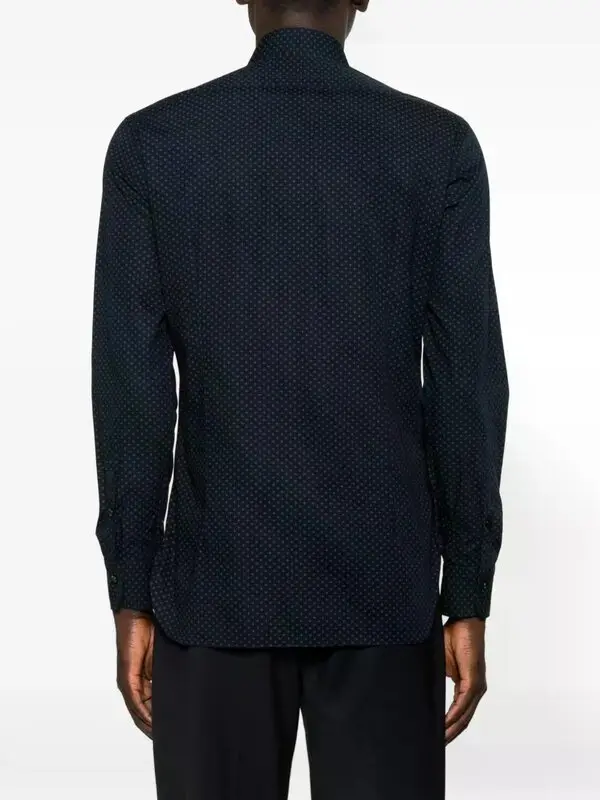 BARBA NAPOLI Patterned Long-sleeved Shirt