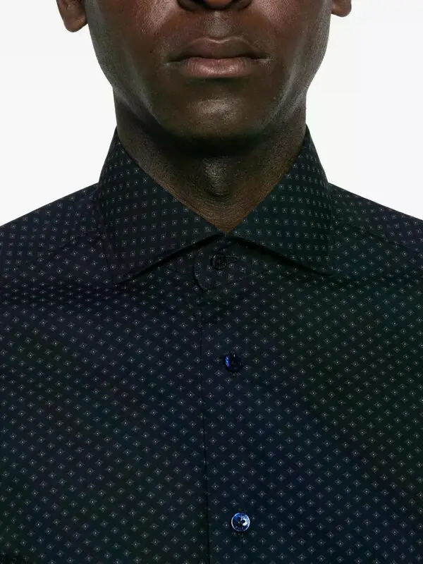 BARBA NAPOLI Patterned Long-sleeved Shirt
