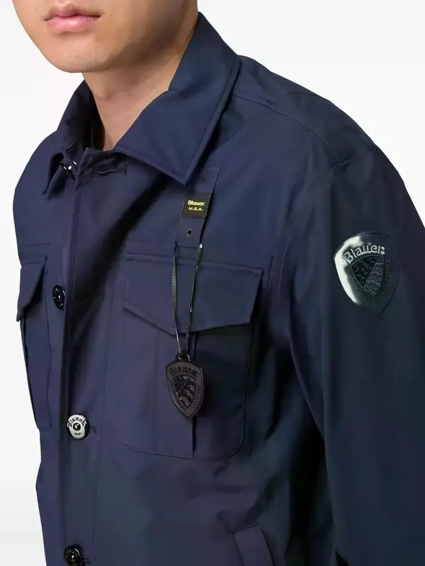 BLAUER. Button-fastening Jacket With Patch Pockets