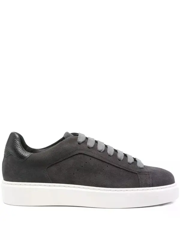 DOUCAL'S Clay Leather Sneakers - Grey