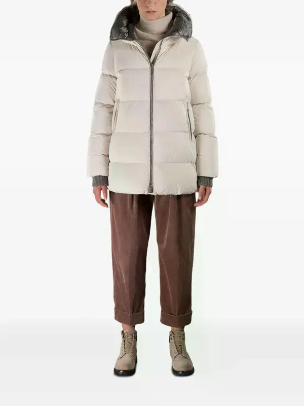 MOORER Quilted Hooded Jacket