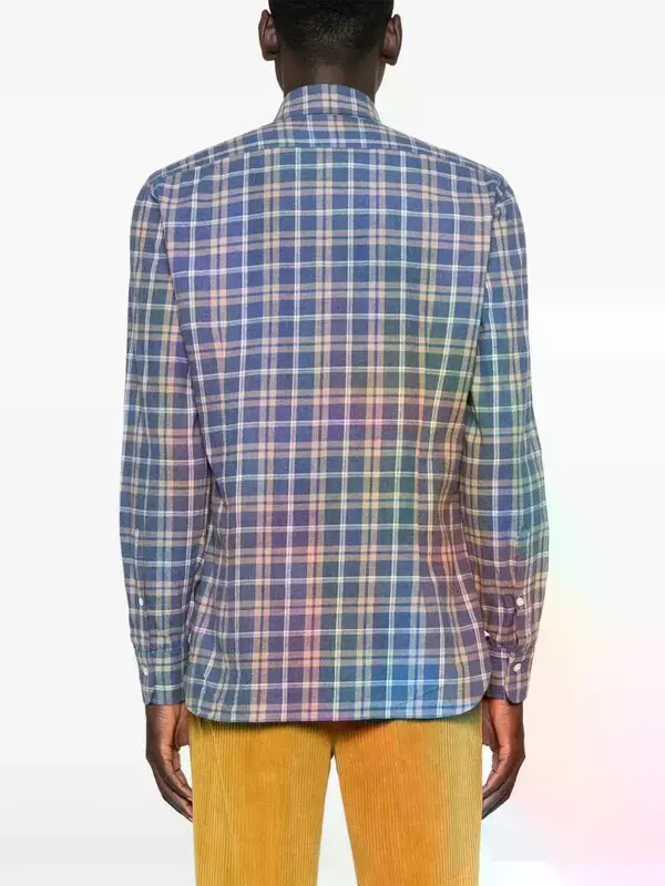 BARBA NAPOLI Checked Long-sleeved Shirt