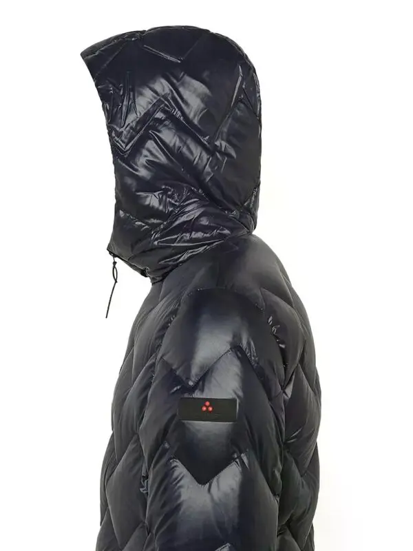Peuterey Chevron-quilted Hooded Jacket - Blue