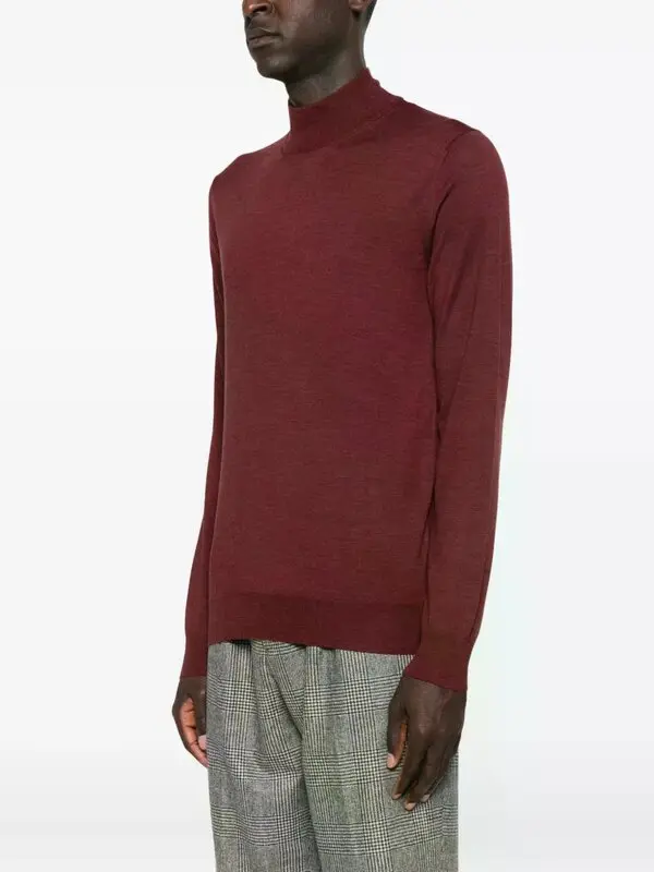 Corneliani Long-sleeve Wool Sweater - Red