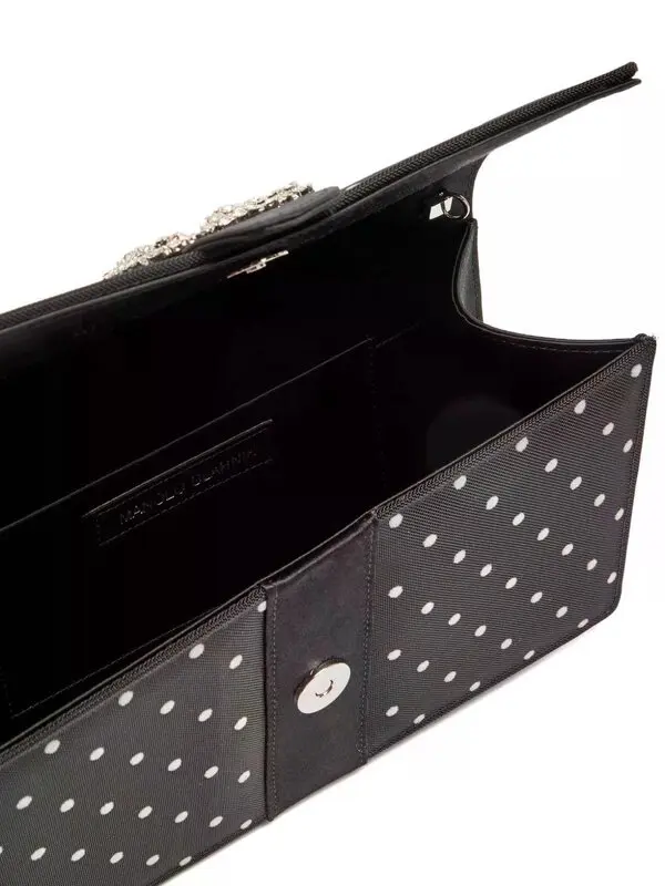 Manolo Blahnik Capri Polka-dot Clutch