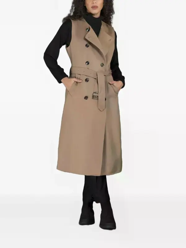 MOORER Double-breasted Belted Coat