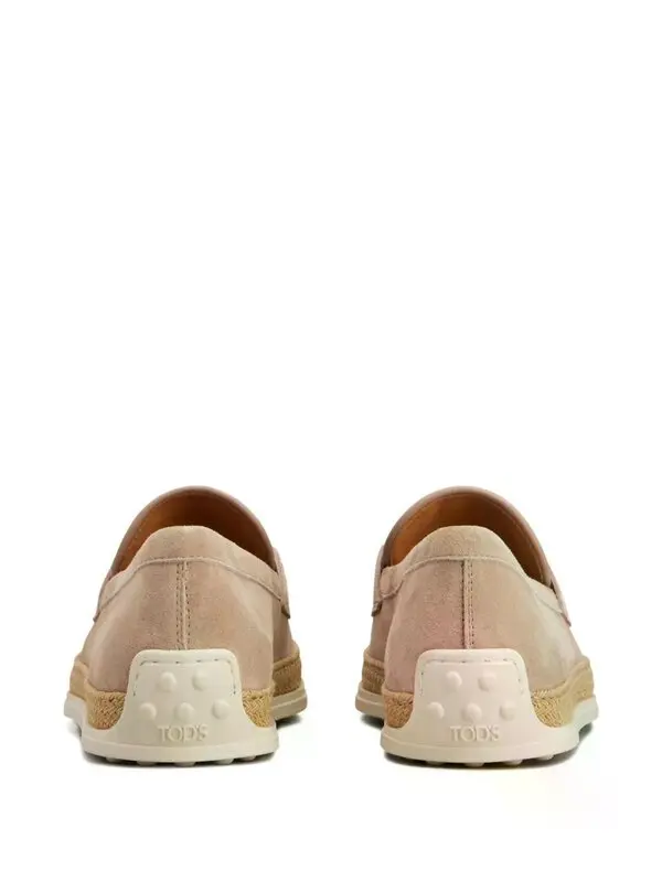 TOD'S Suede Leather Loafers - Neutrals