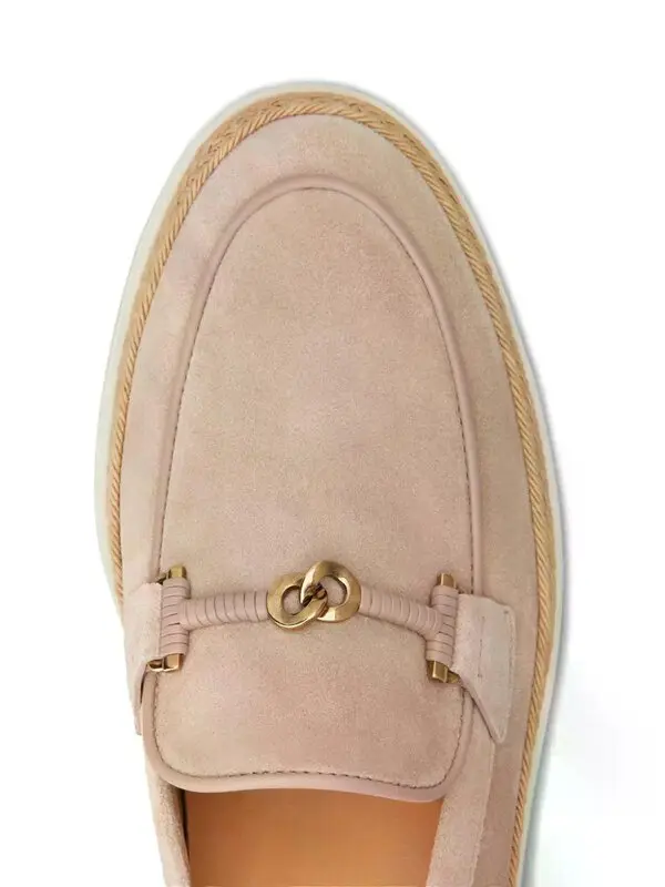 TOD'S Suede Leather Loafers - Neutrals