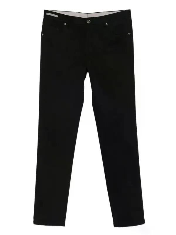Corneliani Five-pocket Cotton Trousers - Black