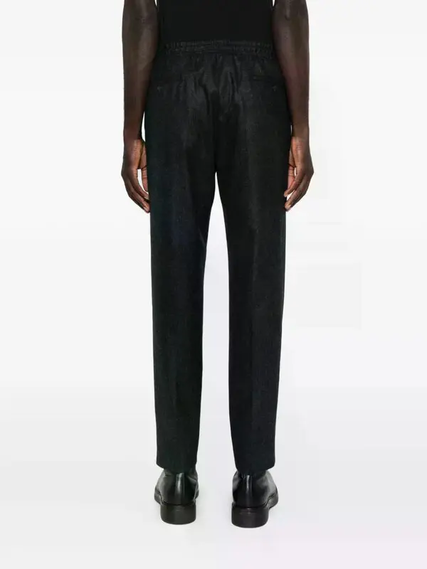 Corneliani Drawstring-waistband Wool Trousers - Grey
