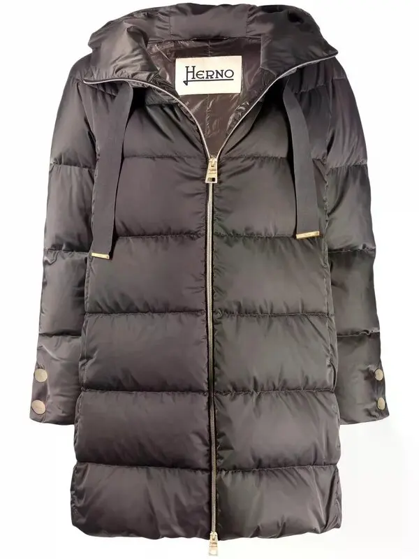 Herno Hooded Padded Coat - Grey