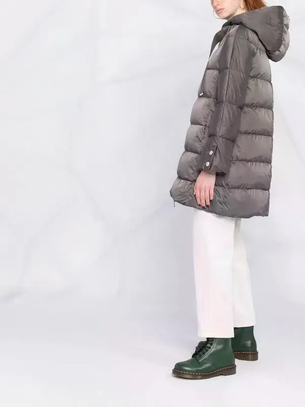 Herno Hooded Padded Coat - Grey