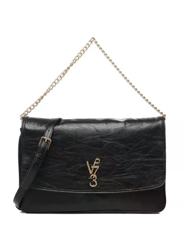 V°73 Louise Logo-plaque Shoulder Bag - Black
