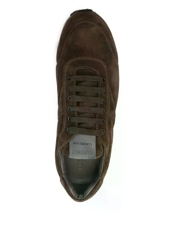 Corneliani Suede Lace-up Sneakers - Brown